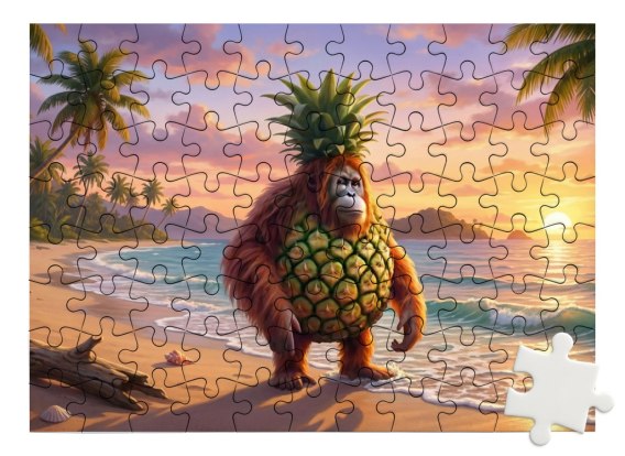Puzzle Orangutini Ananasini - małpa ananas brainrot > Zajekubki